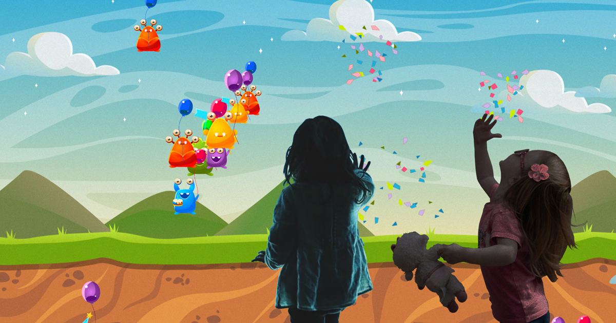 Get an interactive balloon pop wall from Lumo Play | LUMOplay