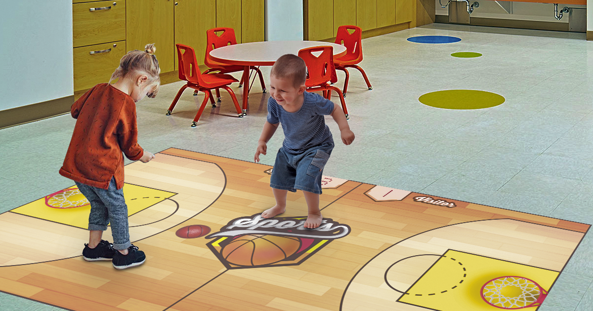 Make your own custom interactive floor basketball game | LUMOplay